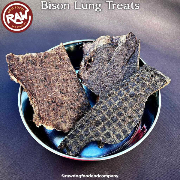 Raw Dog Food and Company | Bison Lung Dog Treat | Air-Dried All Natural